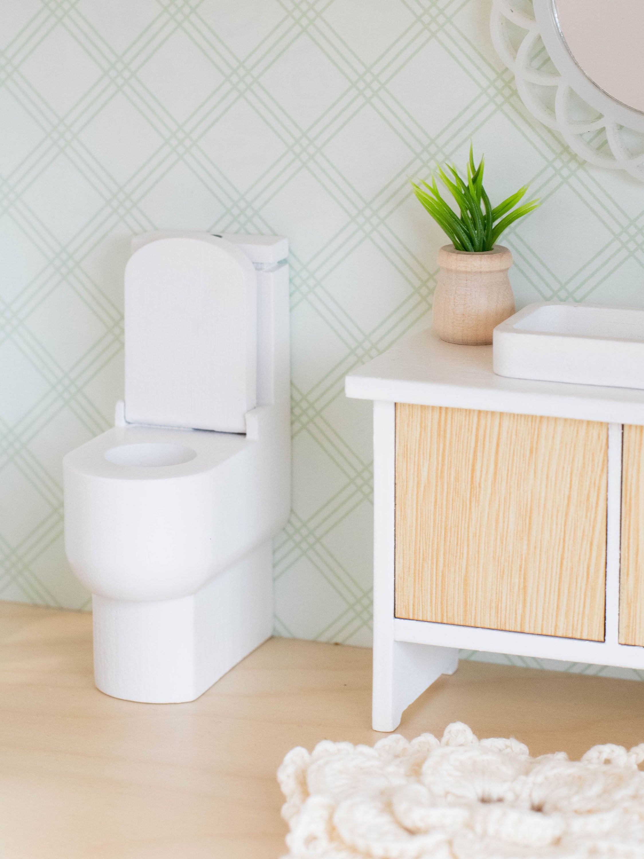 Dollhouse Toilet | White | W | R Home Company & WR Littles Co.