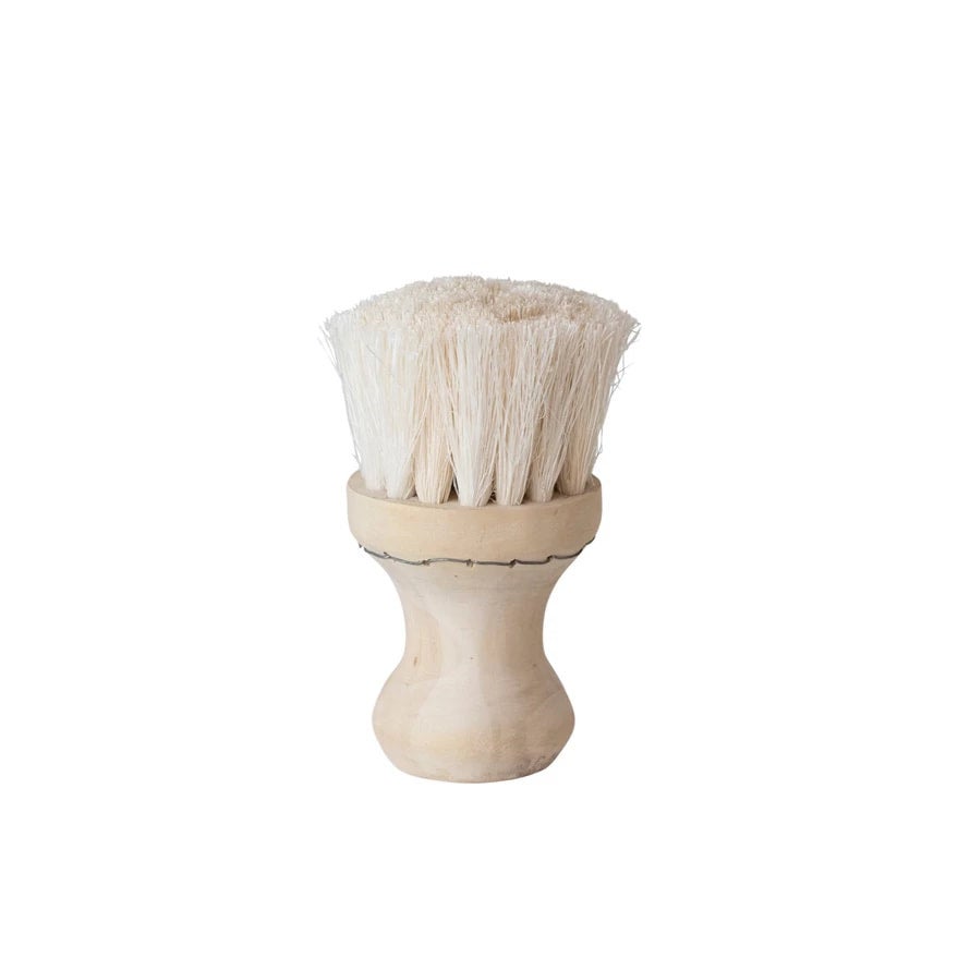 Sandalwood & Tampico Brush w/ Handle | White + Natural | W | R Home ...