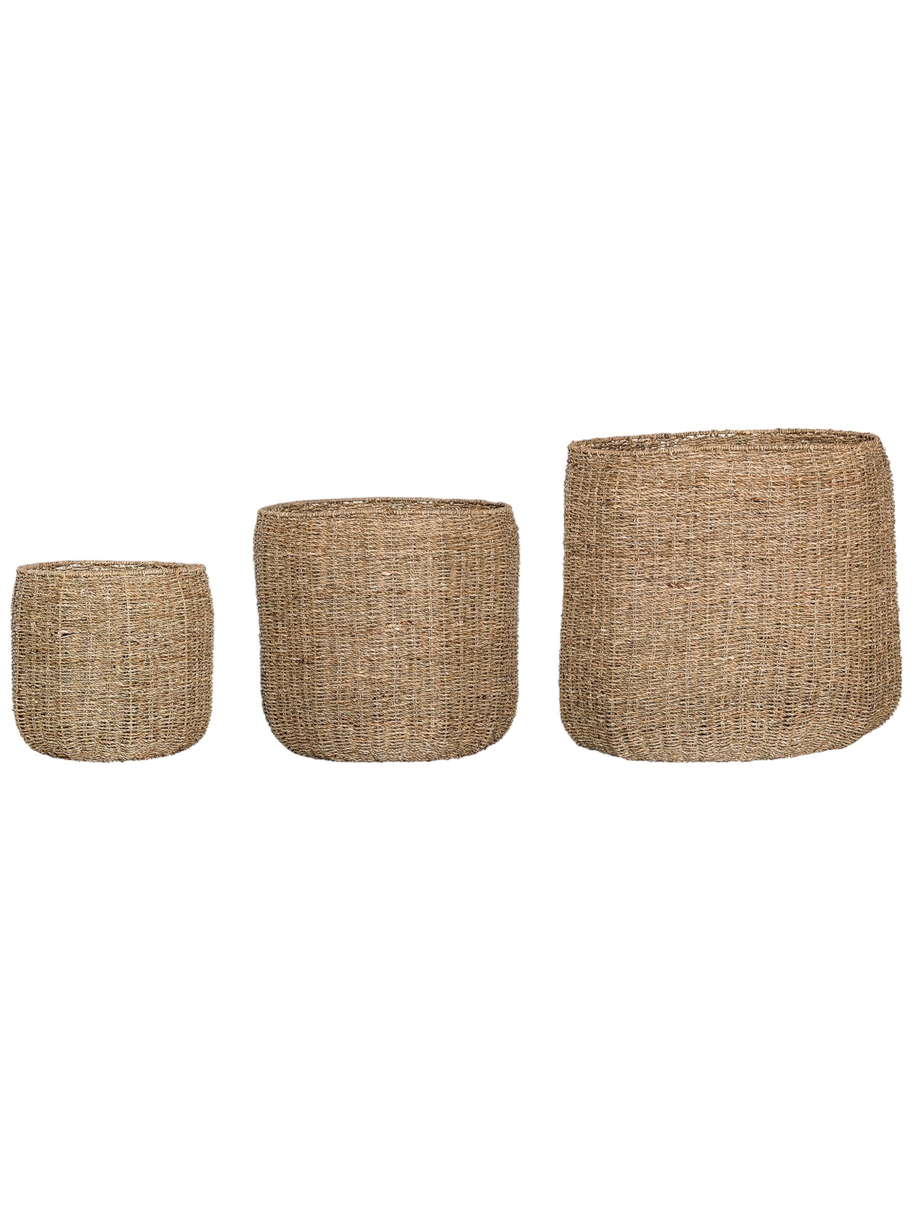 Hand-Woven Seagrass Baskets | Natural | 3 Sizes | W | R Home Company ...