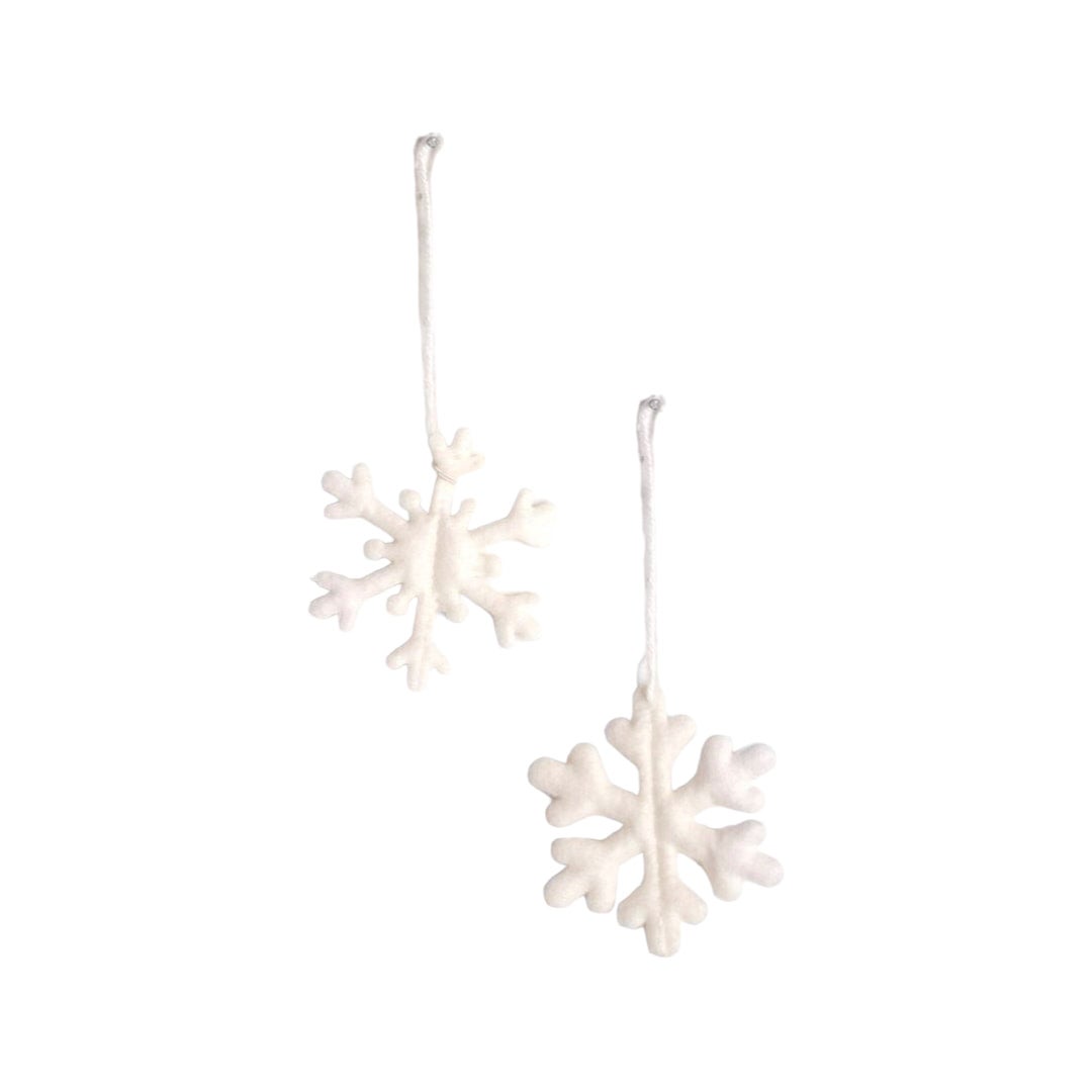 Mini White Snowflake Christmas Ornaments | W | R Home Company